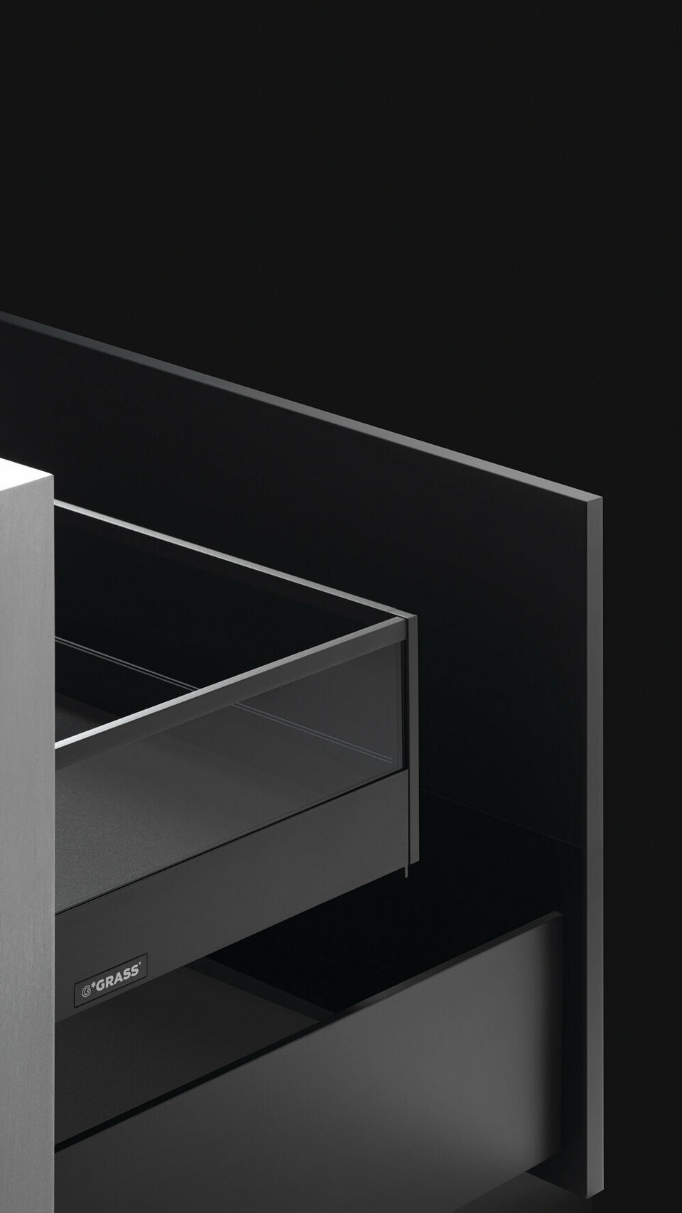 Vionaro V8 - Drawer with thin drawer side — GRASS